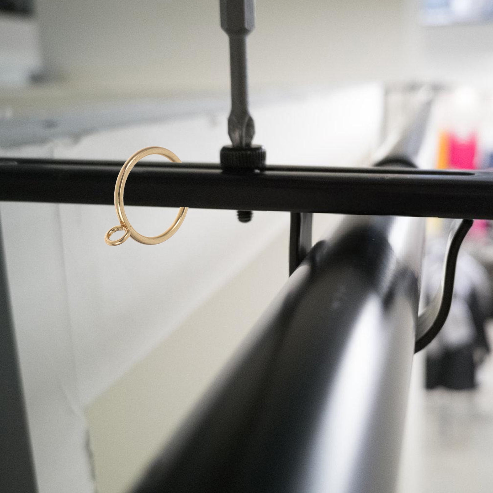 FRCOLOR 20pcs Iron Drapery Ring Eyelet Curtain Ring and Metal Curtain ...