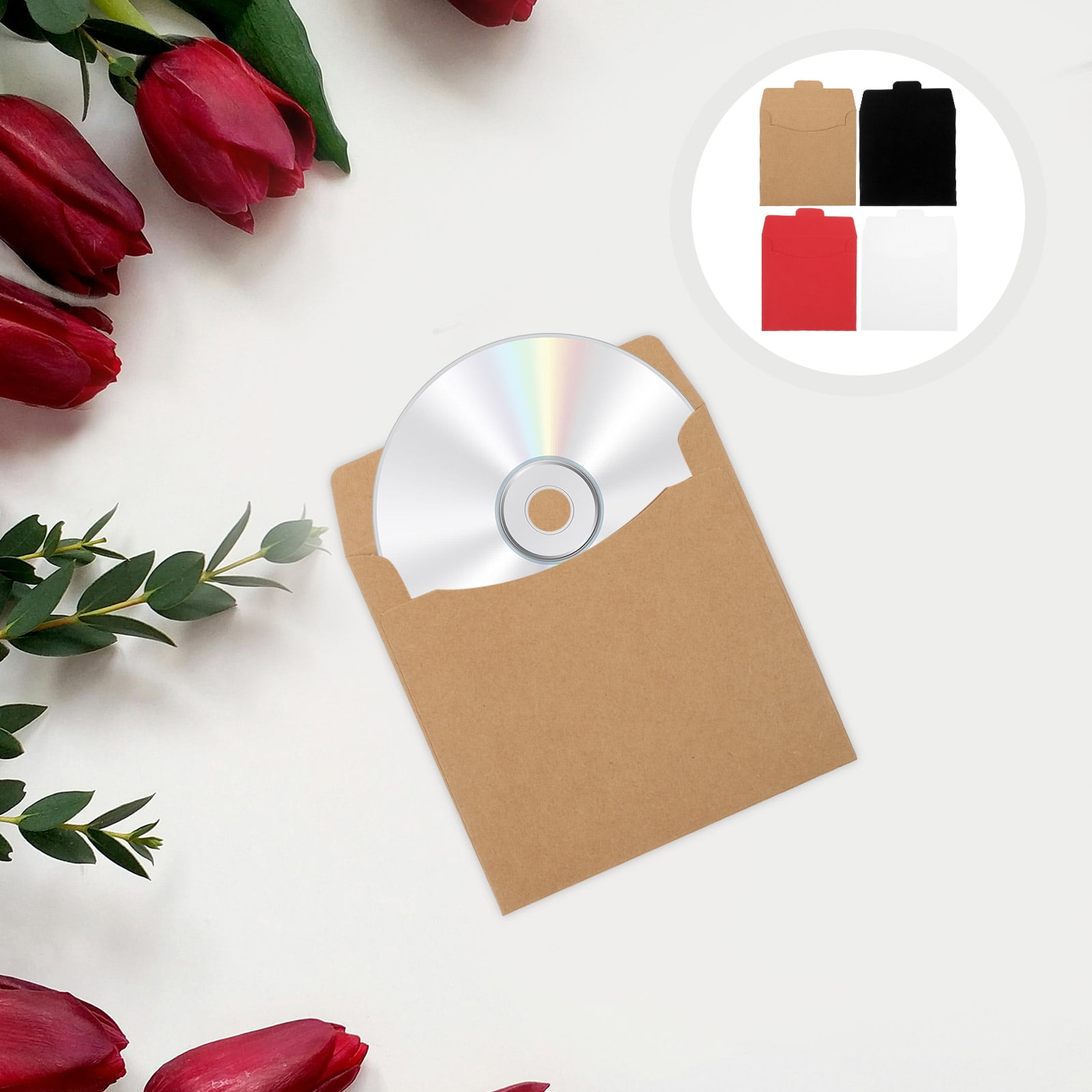 FRCOLOR 20pcs Paper DVD Envelopes Paper DVD Sleeves Envelopes Cardboard ...
