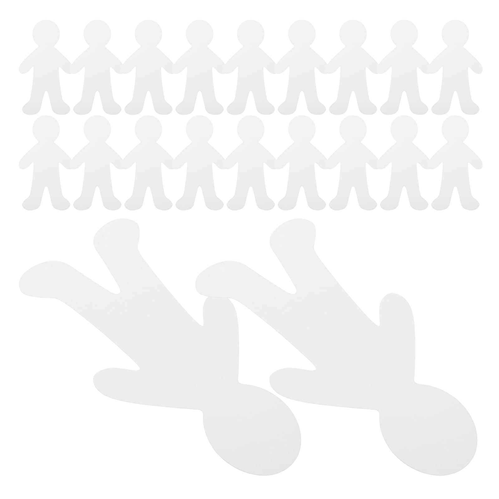 FRCOLOR 20pcs People Outline Cutouts Children's DIY Painting Boards ...