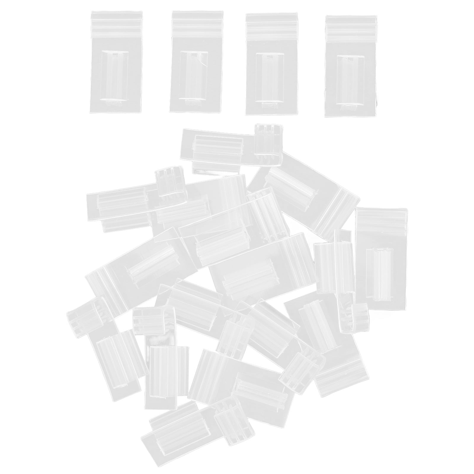 FRCOLOR 20pcs Plastic Wire Shelf Label Holder Sign Ticket Holder Easy ...