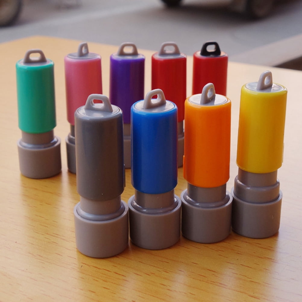 FRCOLOR 20pcs Round Stamp Cases For Diy Name Stamps Portable Plastic ...