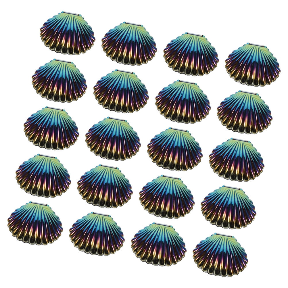FRCOLOR 20pcs Sea Shells Candy Boxes Iridescent Party Favor Containers ...