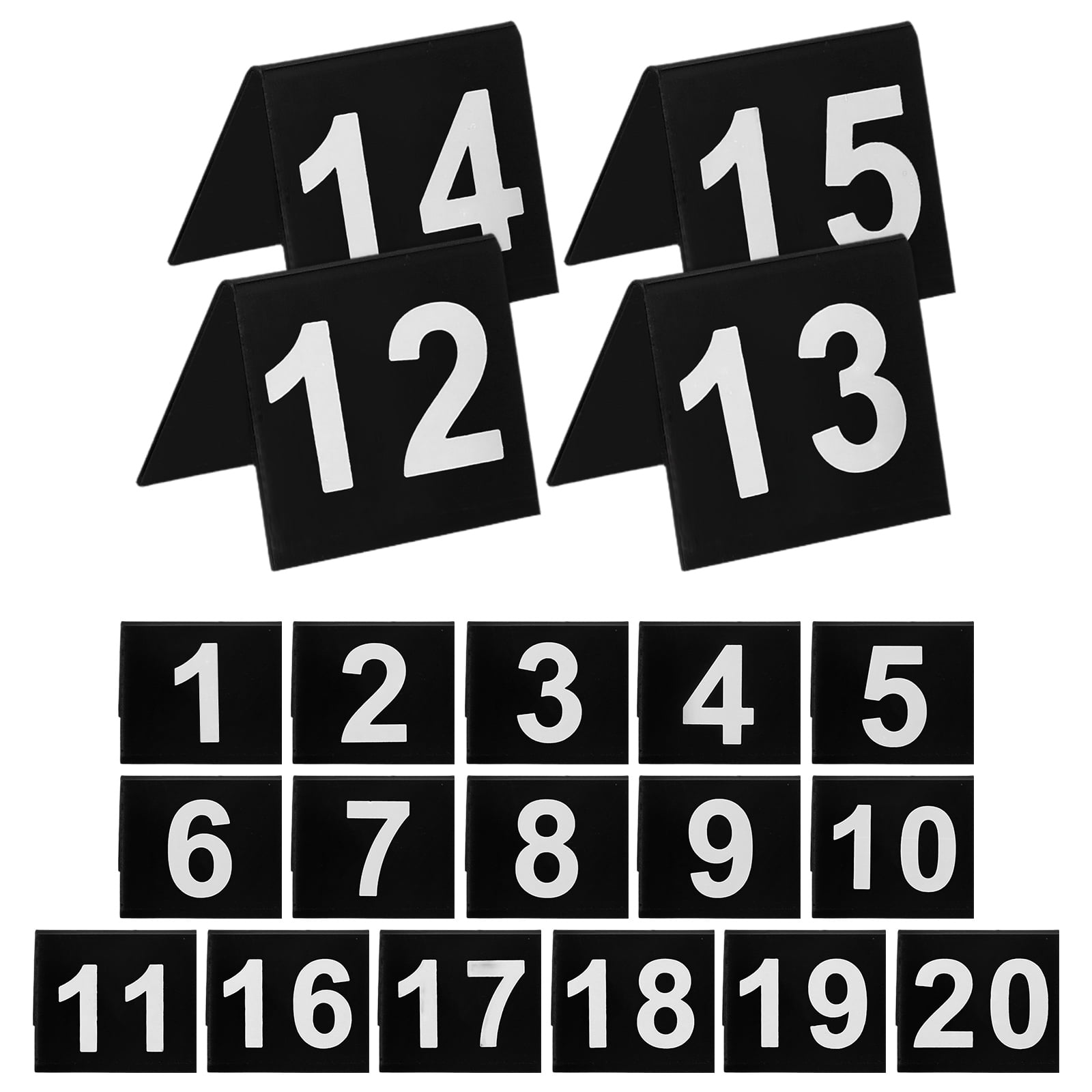 FRCOLOR 20pcs Table Tents Numbered Table Signs Double Sided Table ...