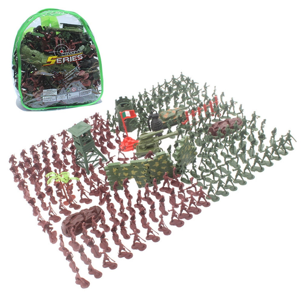 FRCOLOR 238Pcs Mini Plastic Soldiers Set for Kids Playing with Assorted ...