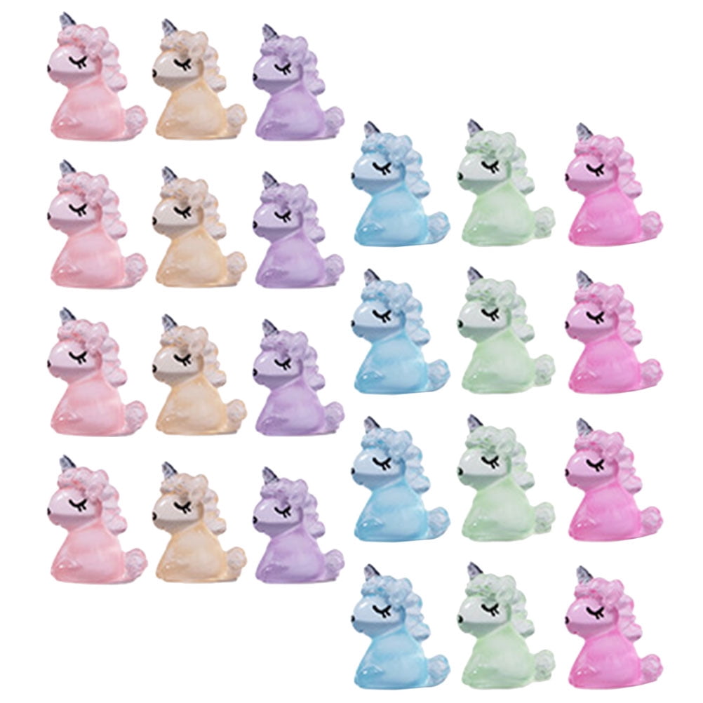 FRCOLOR 24 Pcs Micro Landscape Statue Topper Unicorn Cake Toppers ...