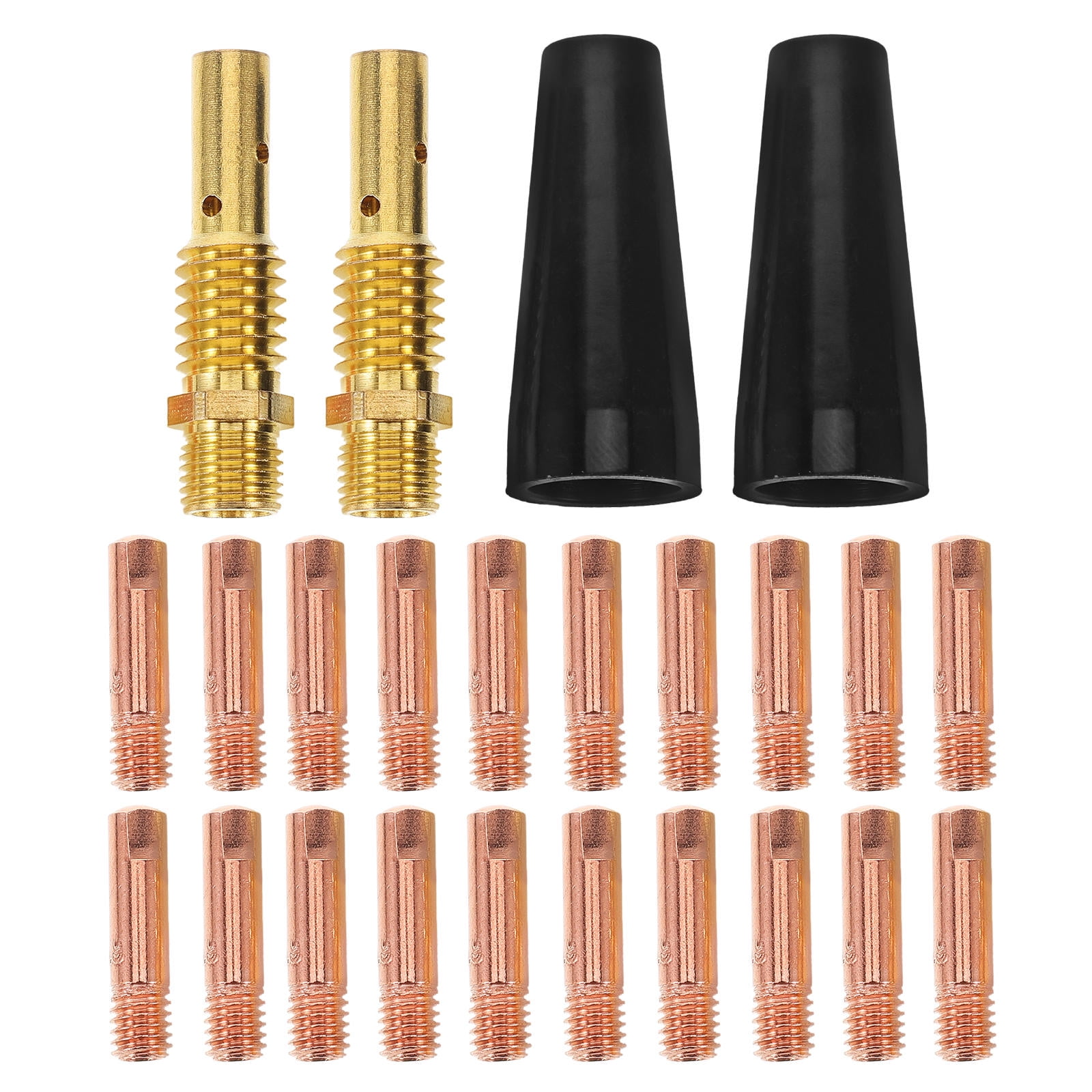 FRCOLOR 24 Pcs Welding Nozzle Tips Welder Parts Replaceable Copper ...