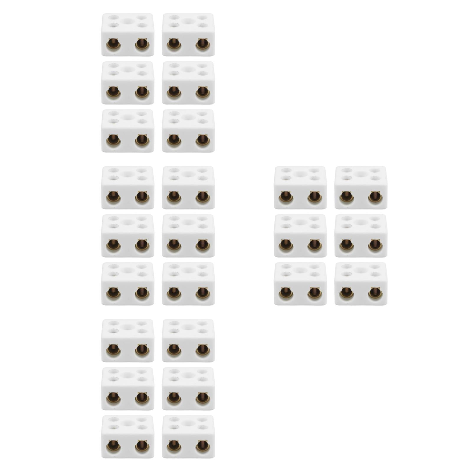 FRCOLOR pcs Ceramics Terminal Blocks High Temp Porcelain Ceramic ...
