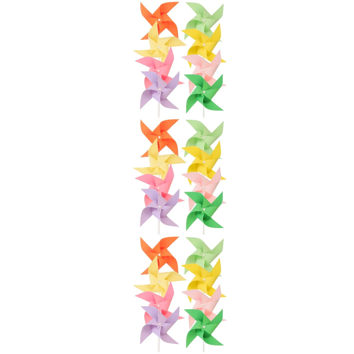 FRCOLOR 24 pcs DIY Pinwheel Graffiti Paper Windmills Unfinished ...