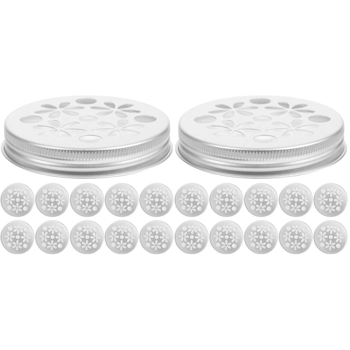 FRCOLOR 24 pcs Mason Flower Jar Holder Lid Metal Flower Lid Insert ...
