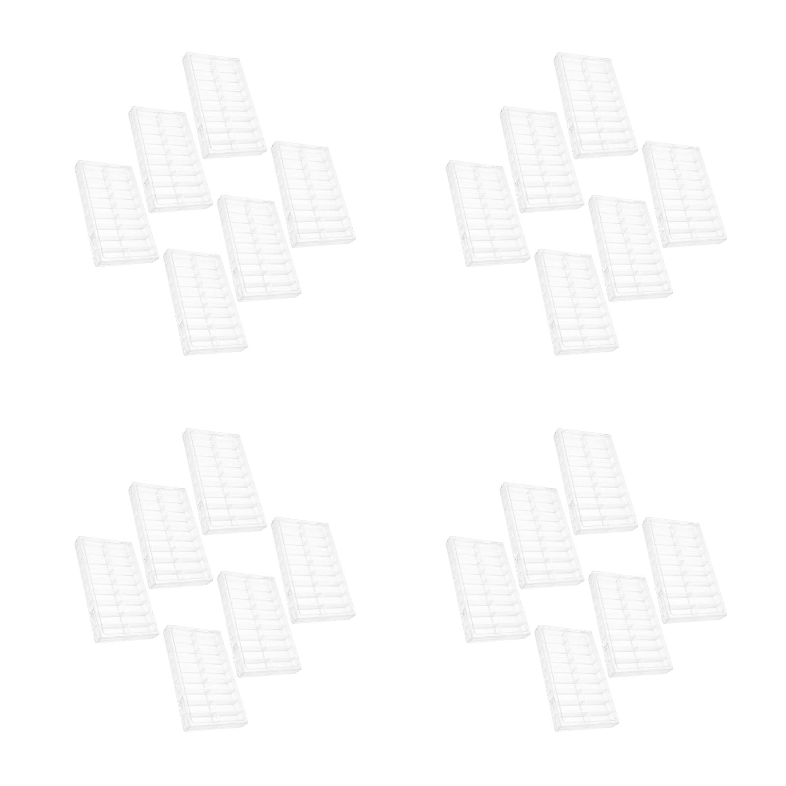 FRCOLOR 24 pcs Multi-compartments Watch Parts Storage Box Clear Plastic ...