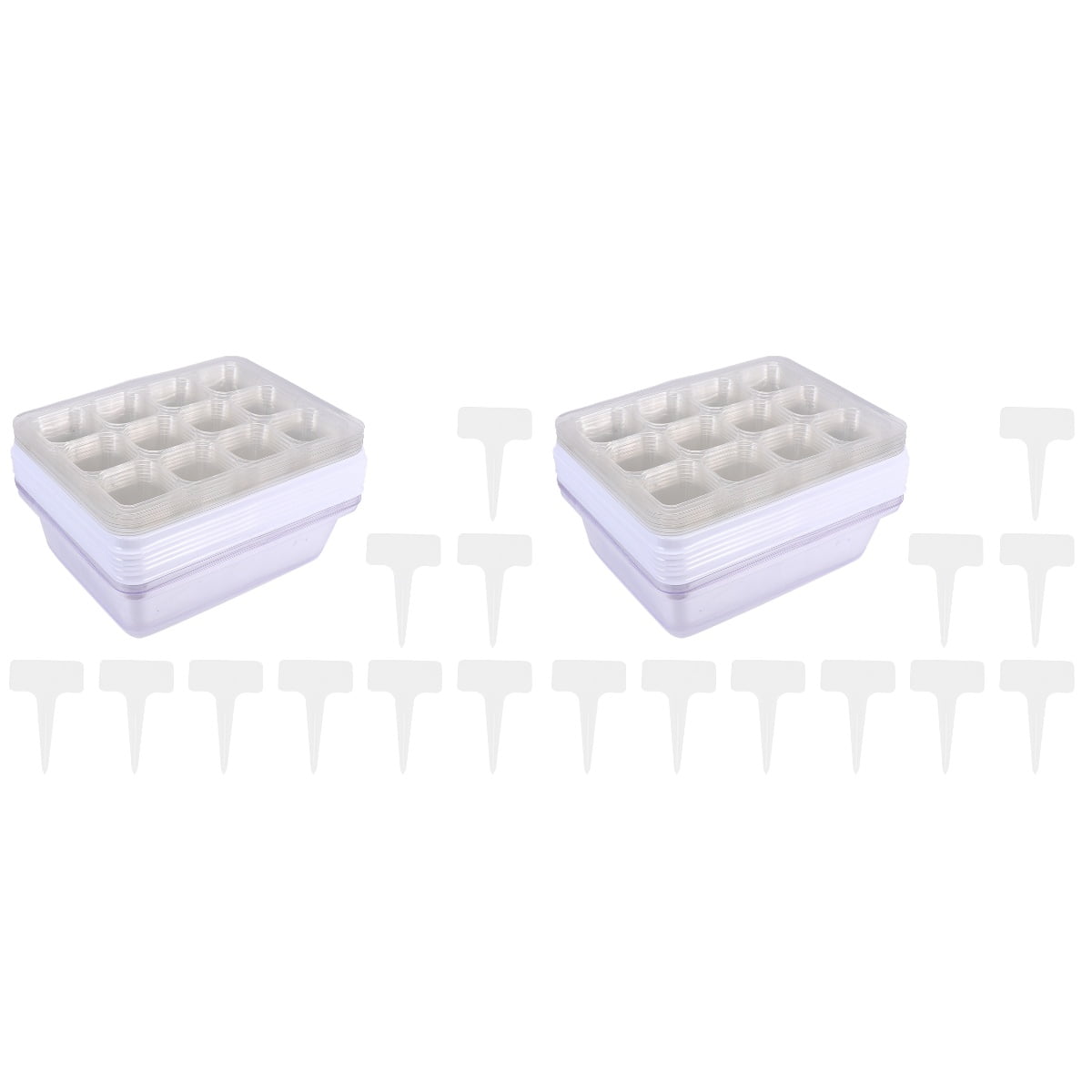 TAILTOSS Plant Labels White Plastic For 24Pcs 7.1x5.5in - Walmart.com