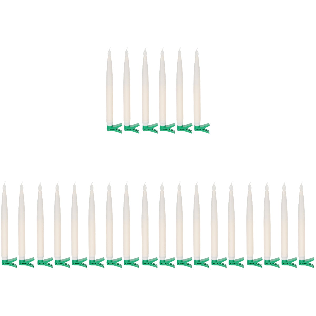 FRCOLOR 24 pcs Wedding Flameless Taper Candles Electric Long Candles ...