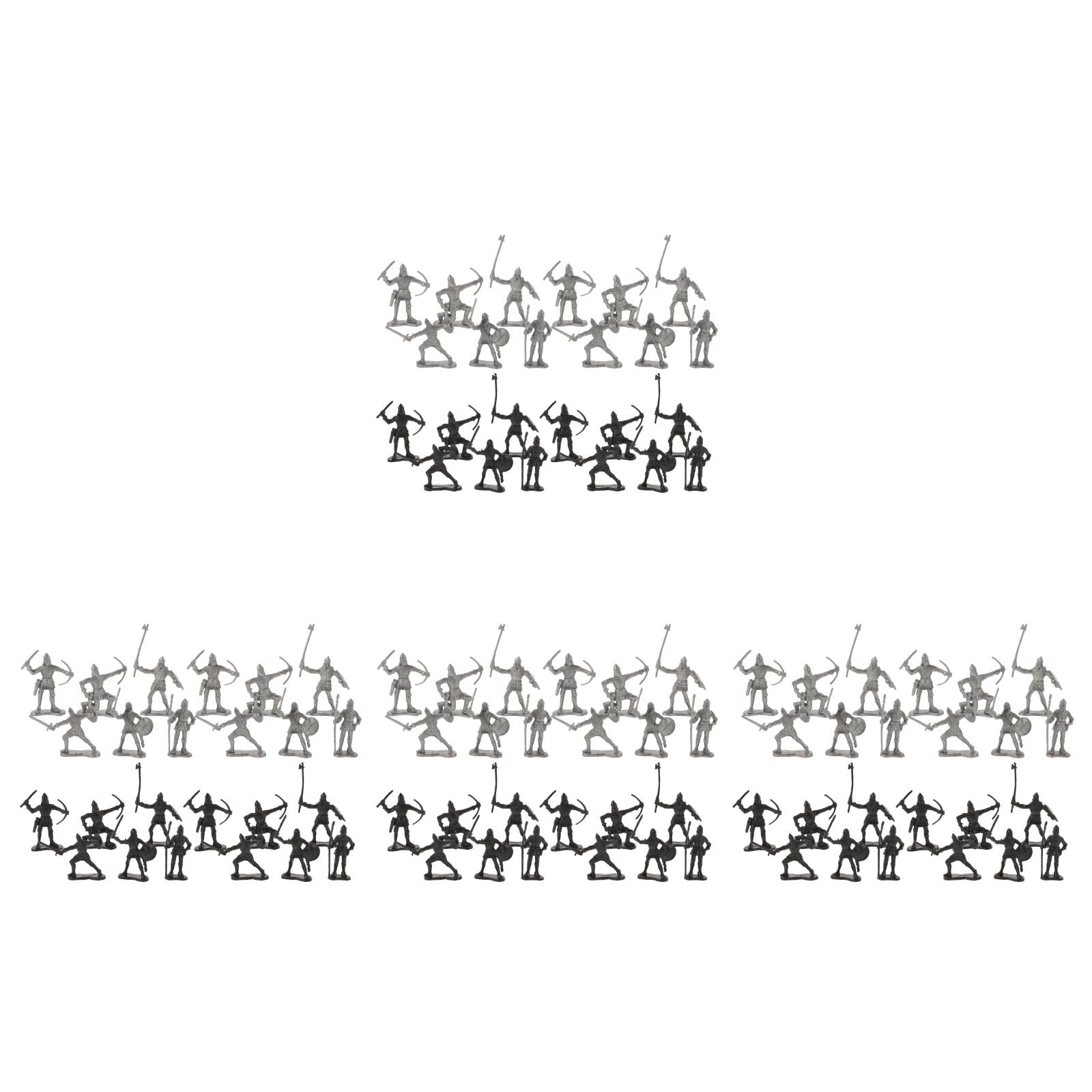 FRCOLOR 240 Pcs Army Men Toy Soldiers Middle Ages Knights Roman Models ...