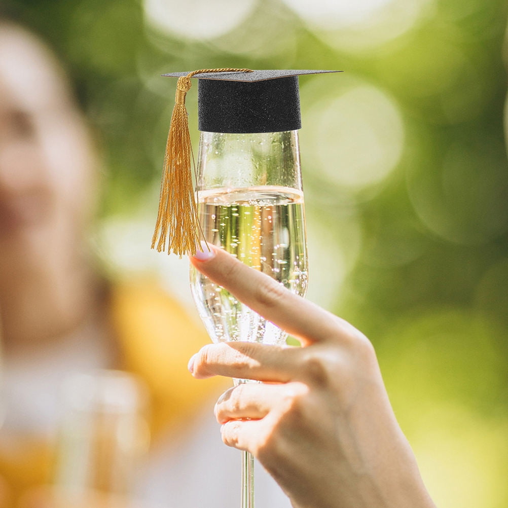 FRCOLOR 24pcs Graduation Hat Bottle Toppers For Graduation Party ...