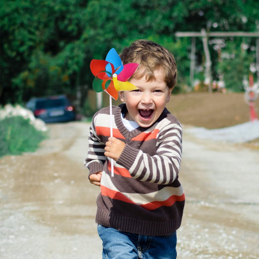 FRCOLOR 25pcs Hexagonal Plastic Windmills for Kids Playing with and DIY ...