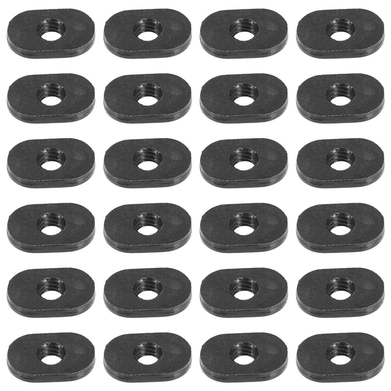 FRCOLOR 25pcs Metal Nuts Easy Install Slide-In T-Slot Nuts T-Nut Blocks ...