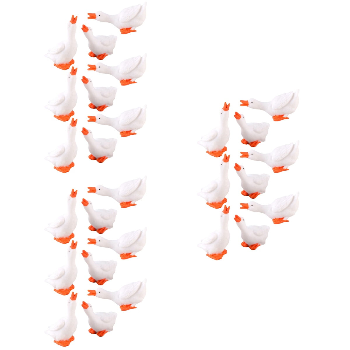FRCOLOR 27 pcs Miniature Goose Figures Goose Statues Doll House Mini ...