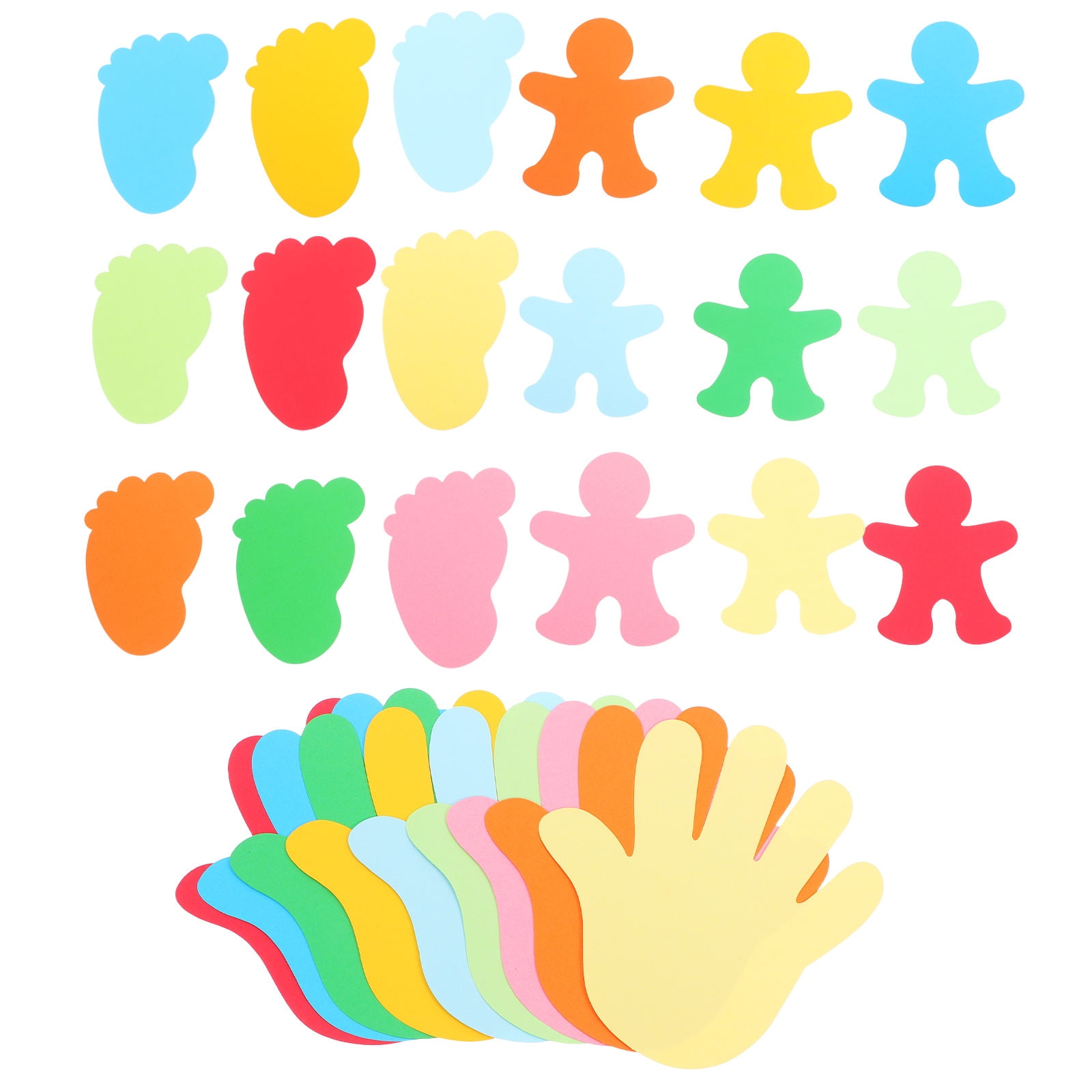 FRCOLOR 27pcs Hand Cutouts Color Paper For Crafts Office Classroom Wall ...