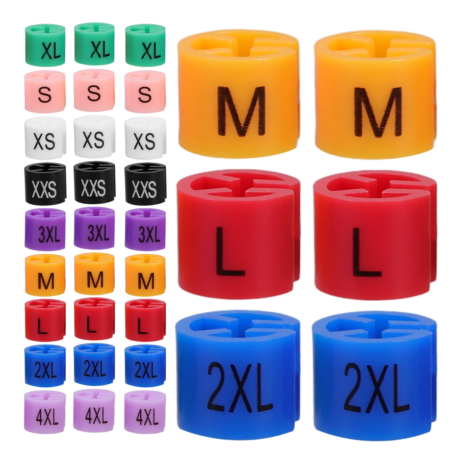 FRCOLOR 290pcs Hanger Size Markers Plastic Size Garment Clothing Hanger ...