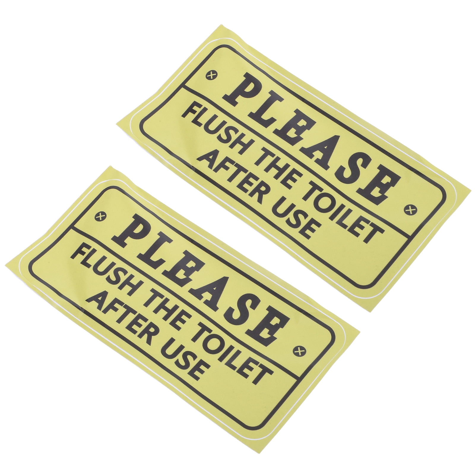 FRCOLOR 2PCS Bathroom Notice Decal Flush Toilet Warning Sticker ...