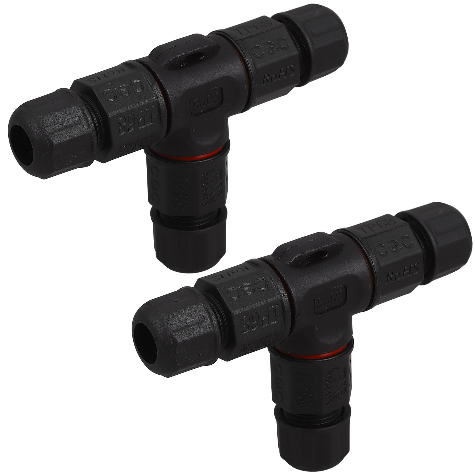 FRCOLOR 2PCS IP68 T Model Junction Box Cable Connector Waterproof ...