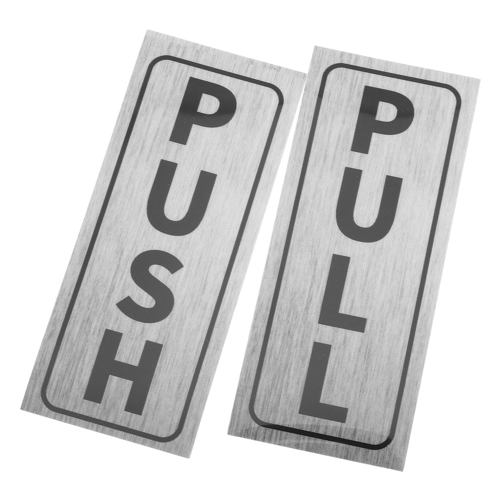FRCOLOR 2PCS Push Pull Stickers Adhesive Push Pull Door Sign Sliding ...