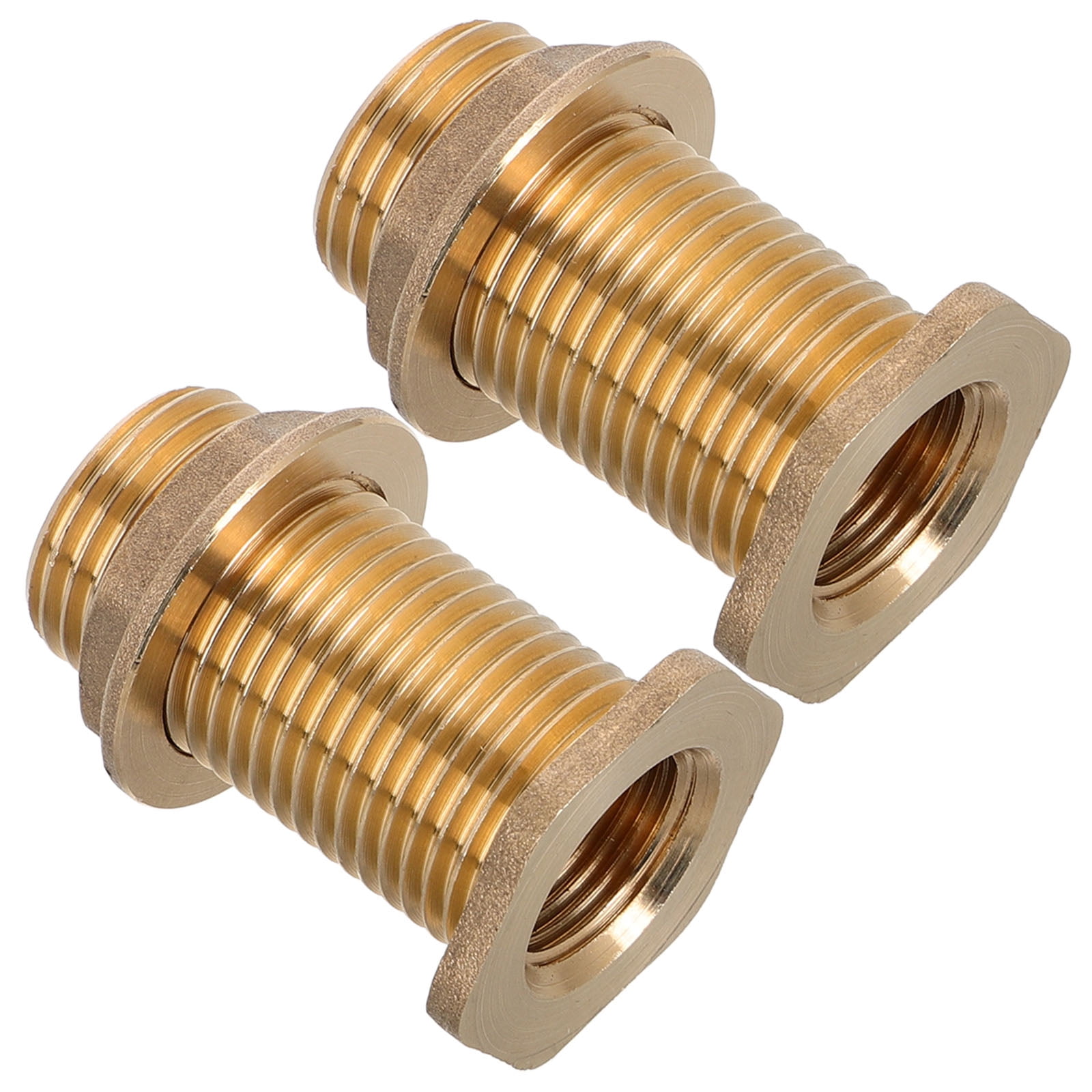 FRCOLOR 2Pcs Brass Bulkhead Fitting with Durable Silicone Seals 1/2" Male to Male Hose Adapter ...