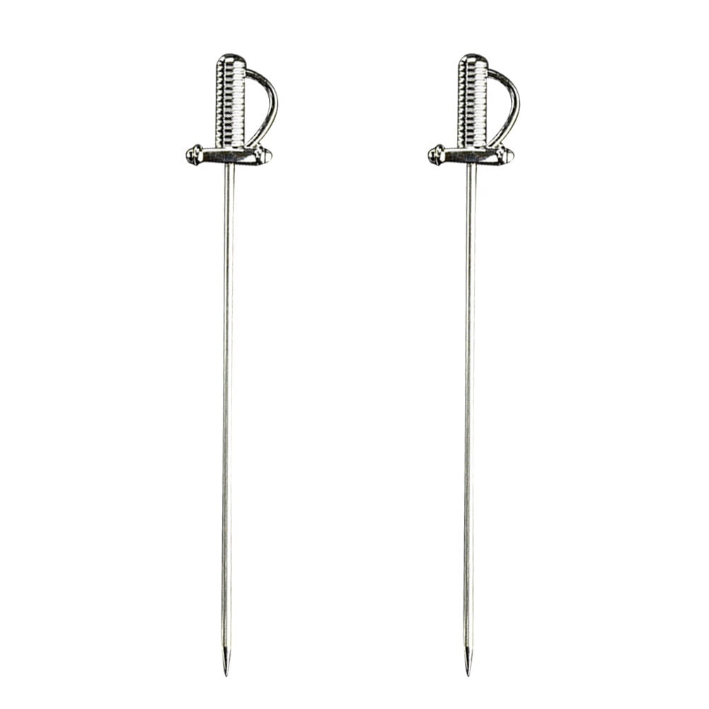 FRCOLOR 2Pcs Decorative Cocktail Sticks Fruit Picks Stainless Steel ...