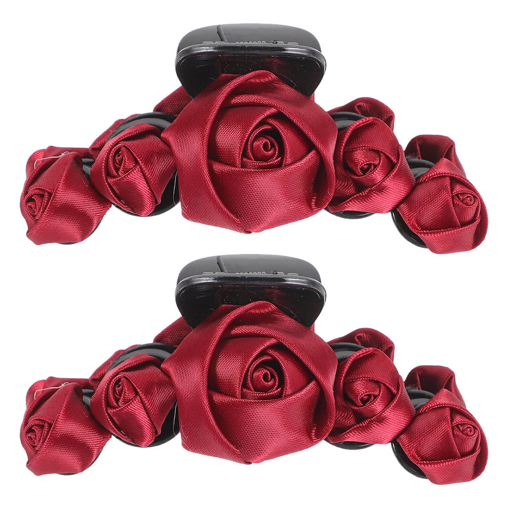 FRCOLOR 2Pcs Large Rose Flower Claw Clip For Women Girls Stylish ...