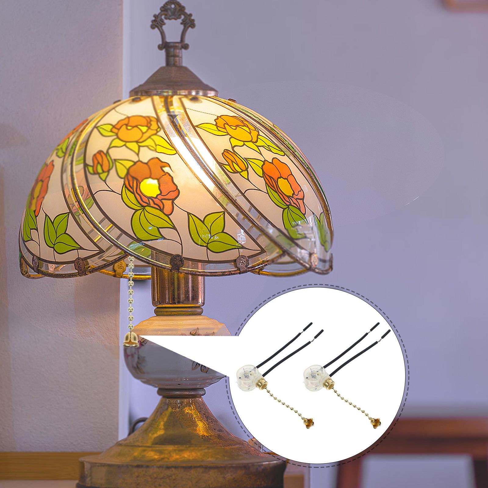 FRCOLOR 2Pcs Pull Chain Switch Fixture Lamp Switch Ceiling Light Lamp ...