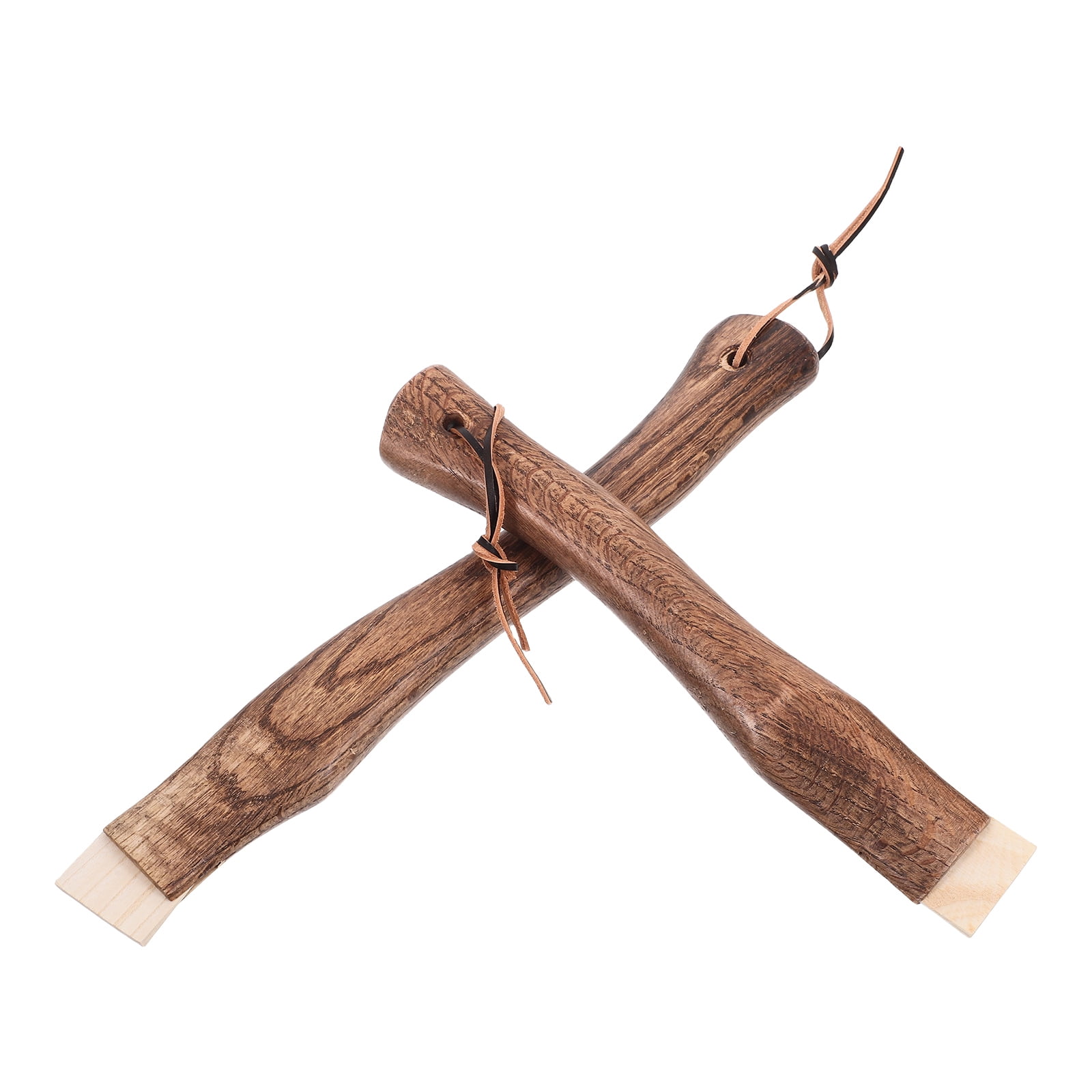 FRCOLOR 2Pcs Short Curved Wooden Handle for Axe and Hatchet Replacement ...