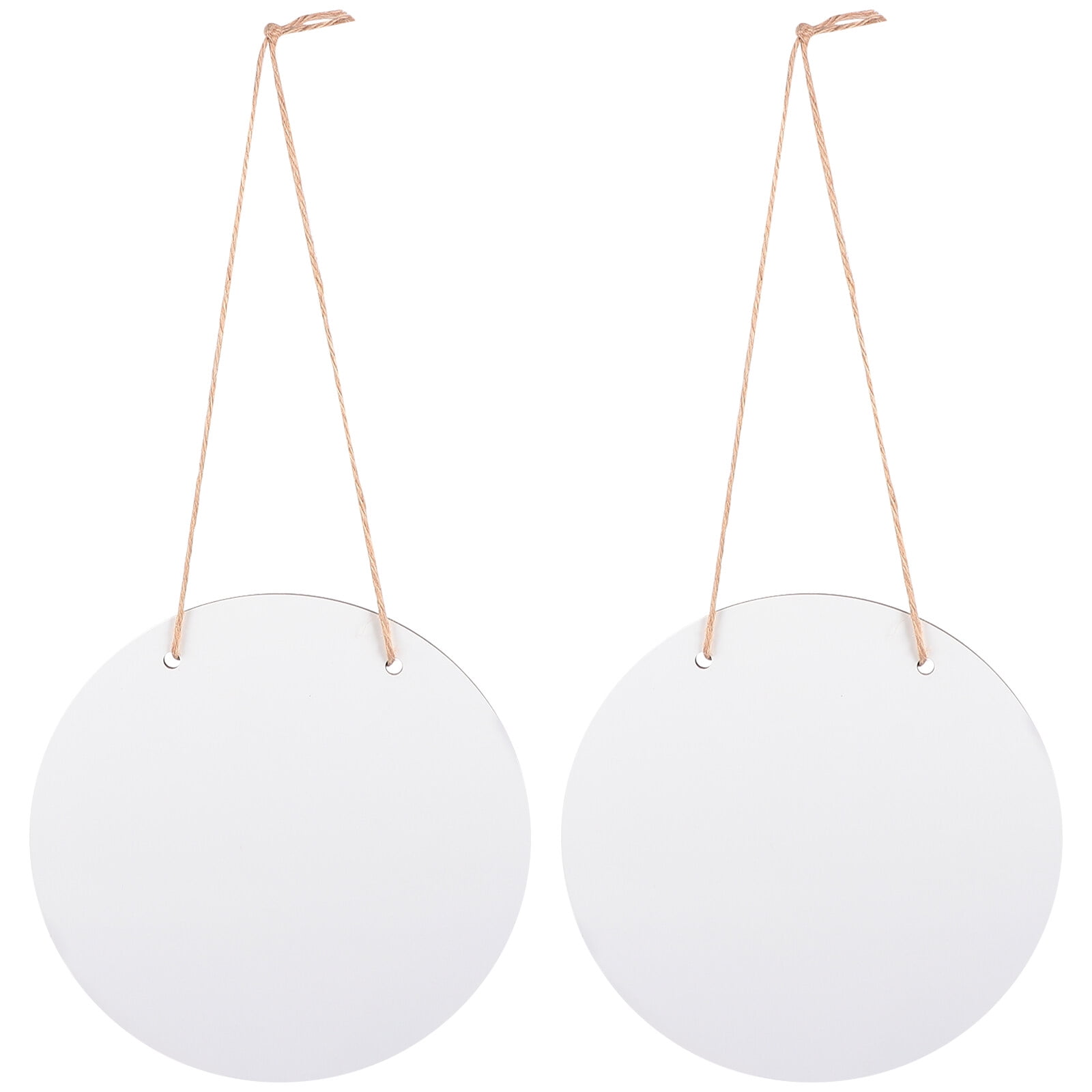 HORIALENCE Blank Door Hangers Signs White 2Pcs 11.8X11.8X0.2In ...