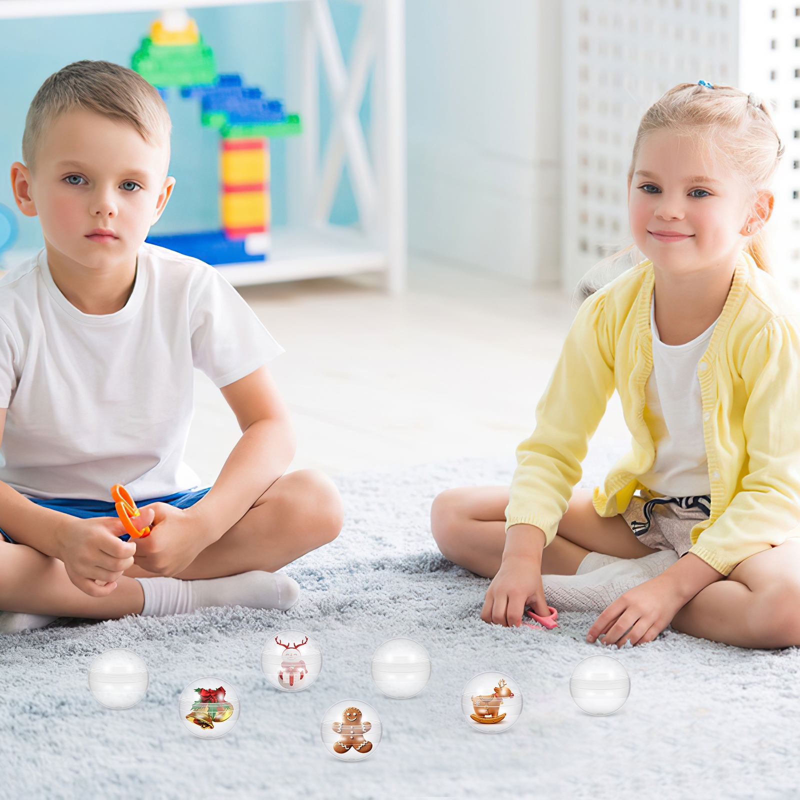 FRCOLOR 2Set Clear Plastic Fillable Balls for Vending Machines and ...