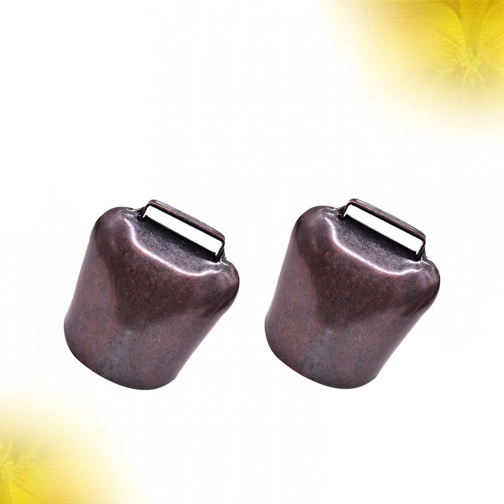 FRCOLOR 2Set Decorative Cow Bells Dark Brown Goat Bell for Sheep Round ...