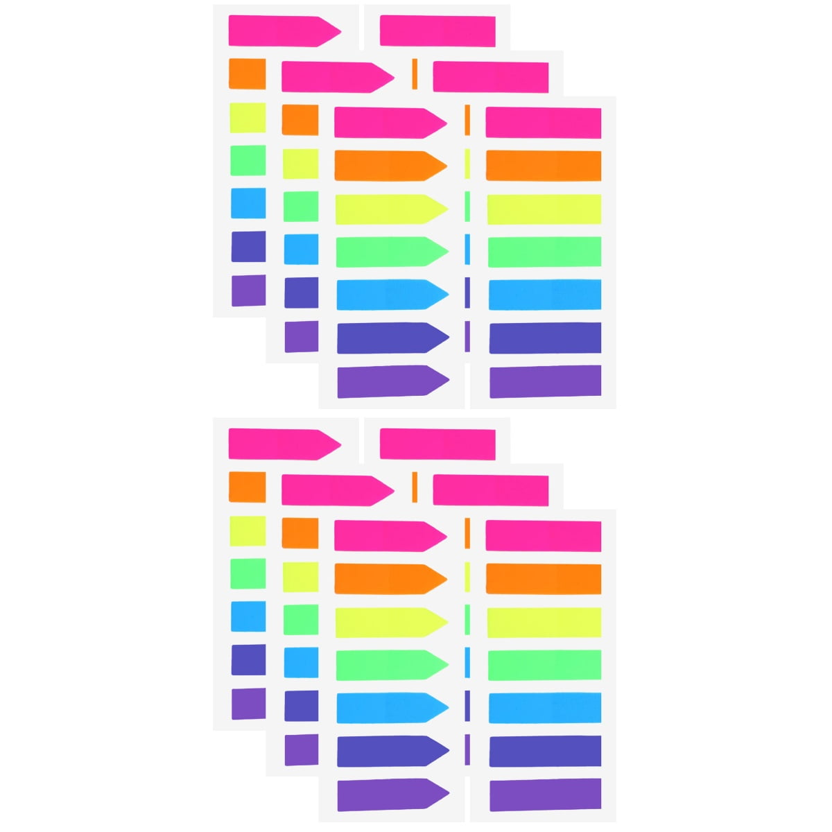 FRCOLOR 2pcs 6 Books of Colored Highlight Bookmarks Classify Bookmarks ...