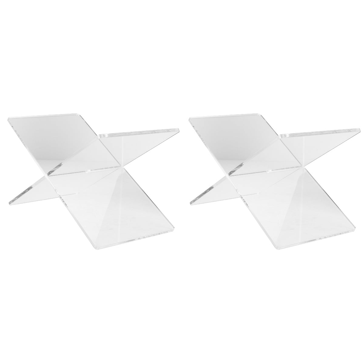 CIMAXIC 2Pcs X Shaped Acrylic Book Display Clear Multi Functional ...
