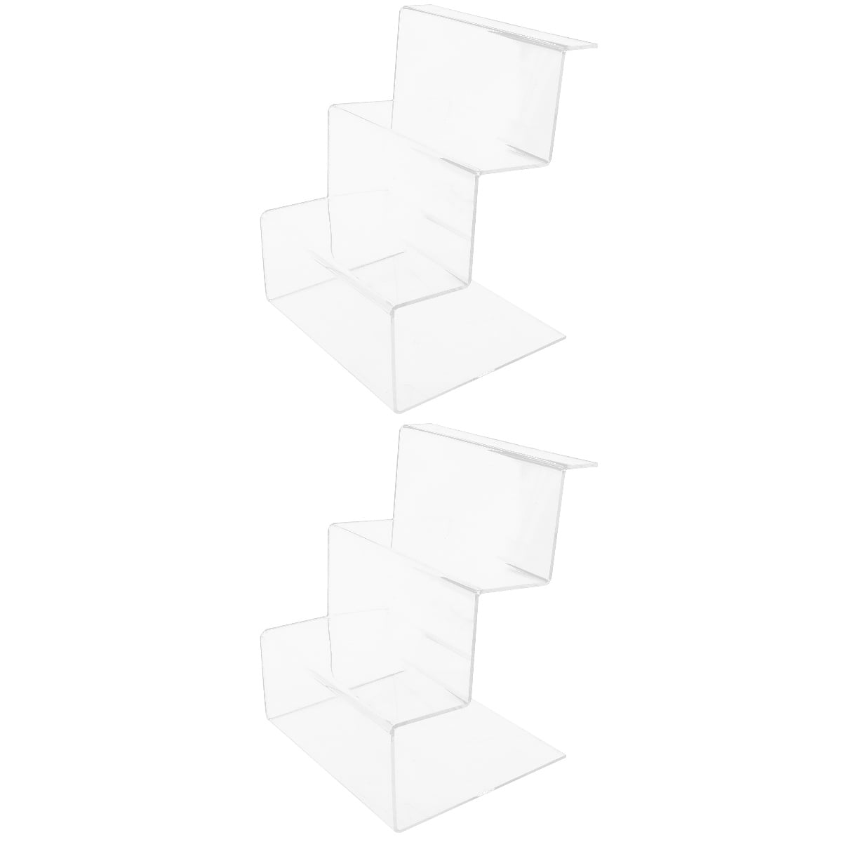 FRCOLOR 2pcs Acrylic Riser for Display 3-tier Figures Display Stand Desktop Perfume Organizer ...