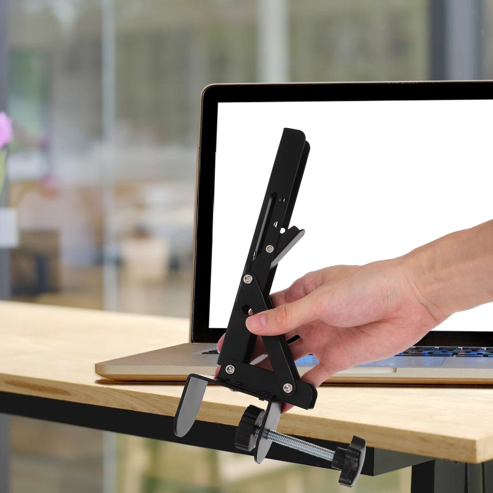 FRCOLOR 2pcs Adjustable Desk Extender Clamp Shelf Foldable Desktop ...