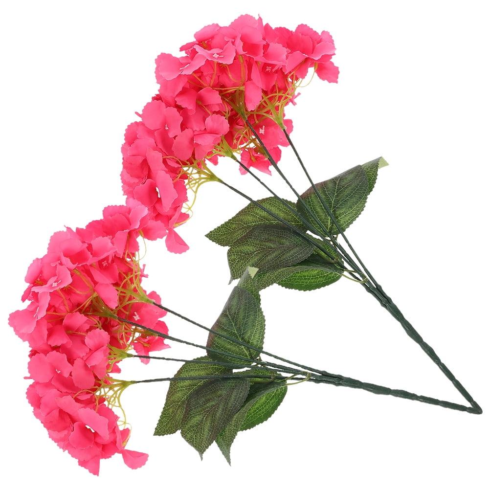 FRCOLOR 2pcs Artificial Hydrangea Flower Stem Faux Hydrangea Flower ...