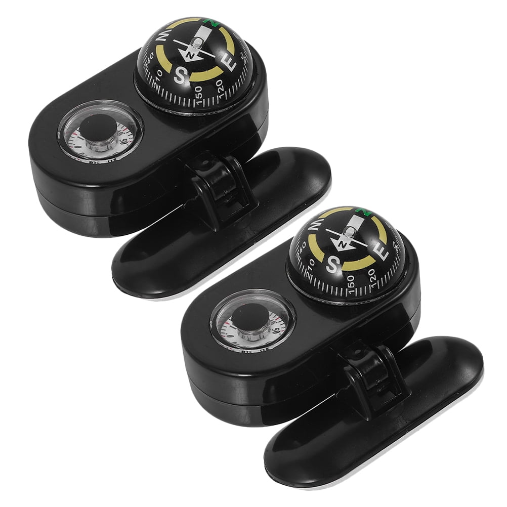 FRCOLOR 2pcs Car Compass And Thermometer Automotive Compass Ball Dash ...