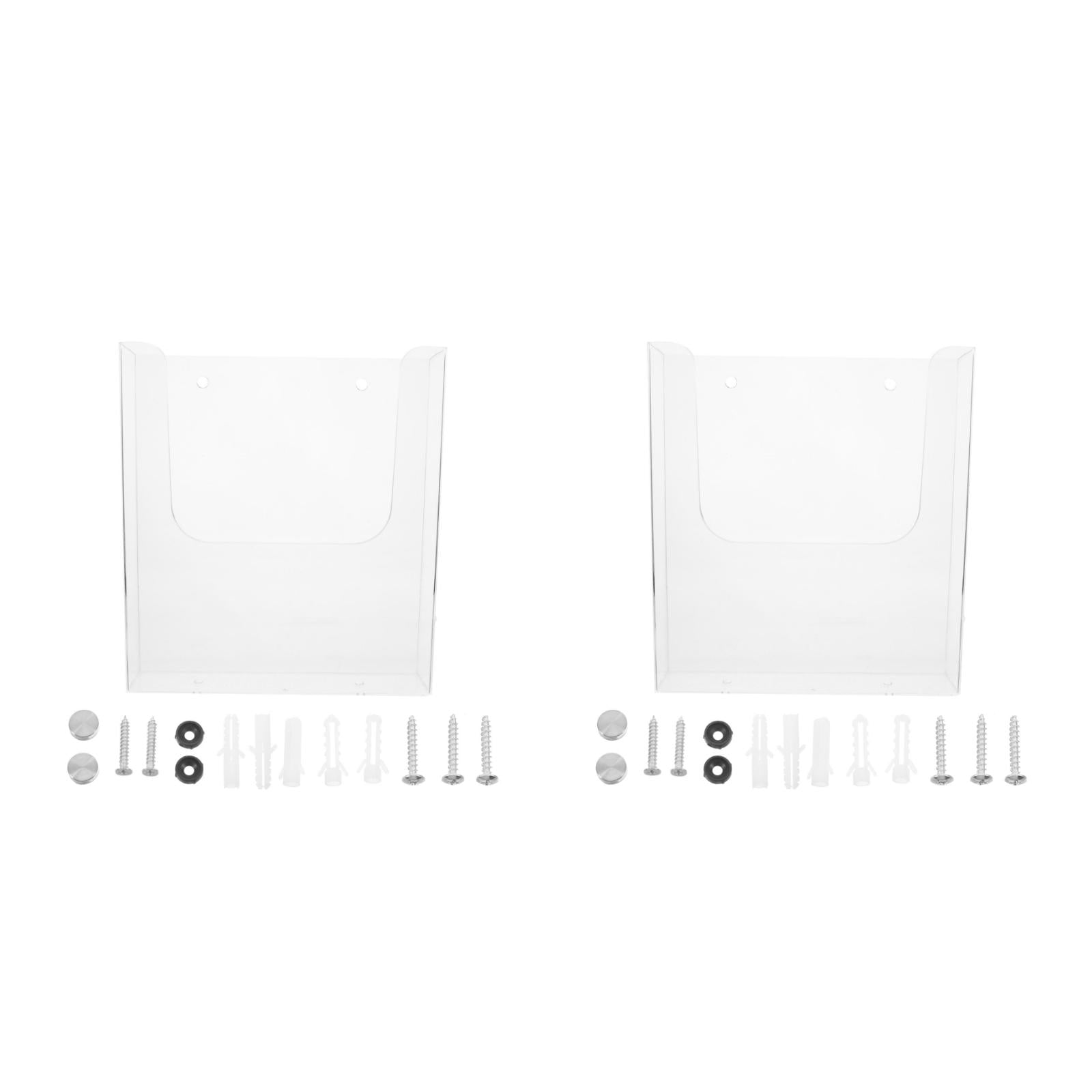 FRCOLOR 2pcs Clear Acrylic Brochure Pamphlet Holder Brochure Display ...