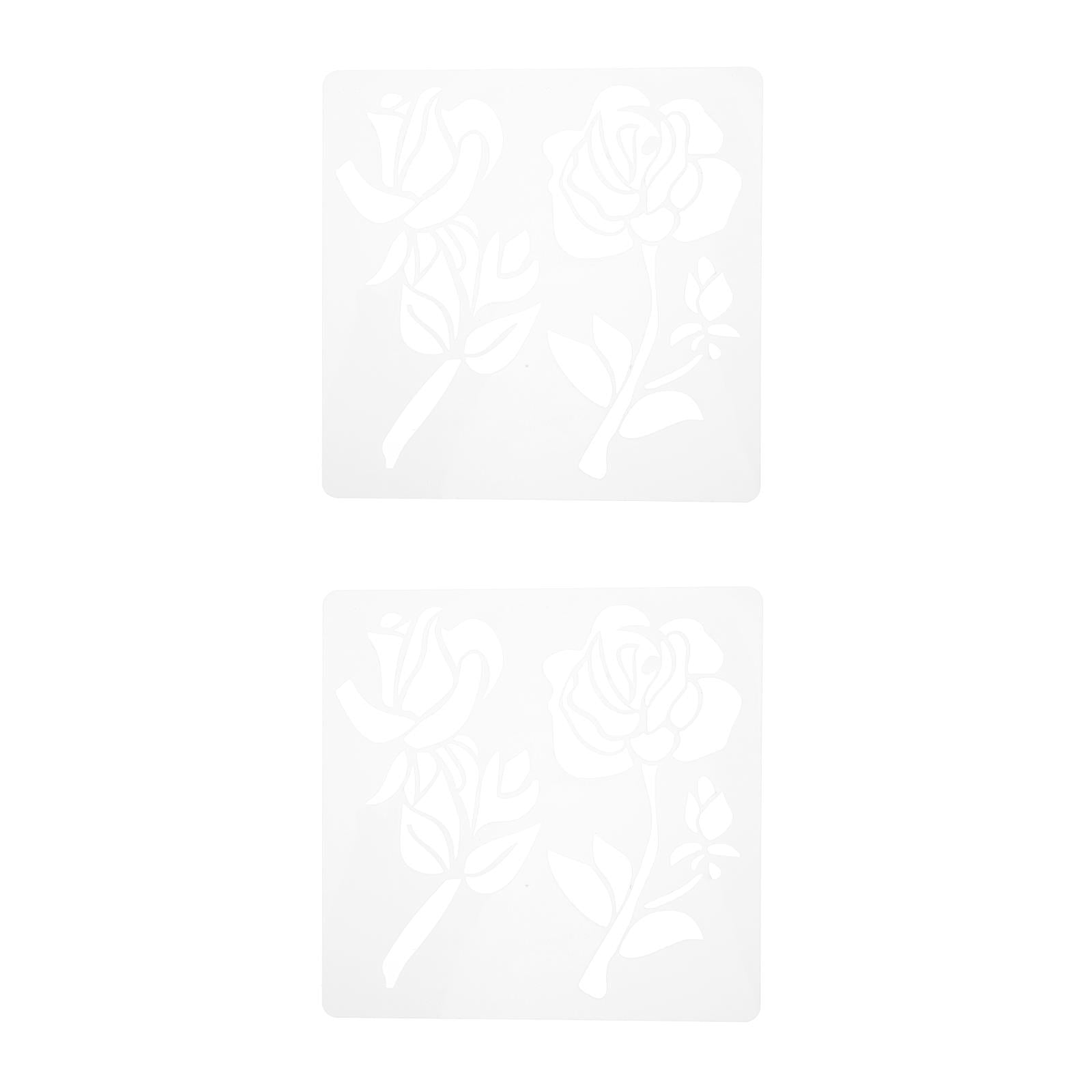 FRCOLOR 2pcs Diy Flower Stencil Sketch Drawing Stencil Holiday Delicate ...