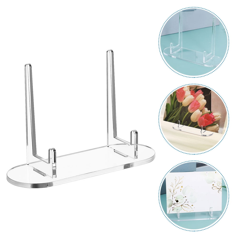 FRCOLOR 2pcs Easel Stand Clear Display Stand Acrylic Plate Stands For ...
