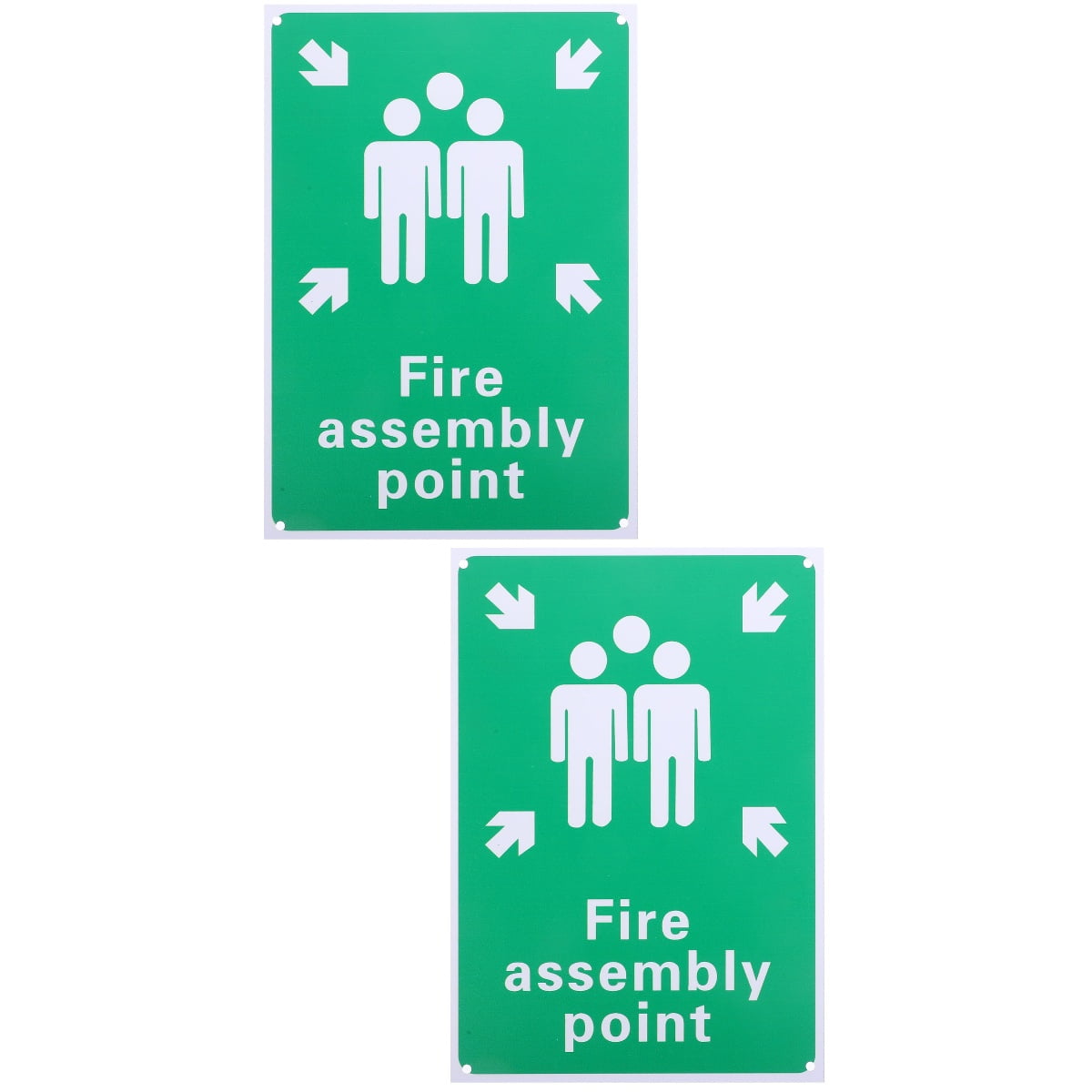 FRCOLOR 2pcs Emergency Assembly Point Sign PVC Board Sign Operational ...