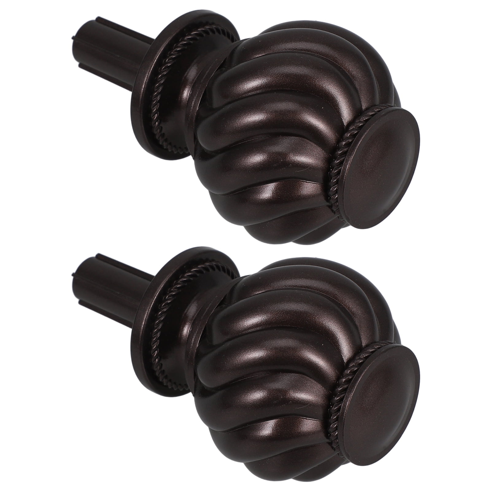 WASHWEPE Curtain Rod Finials Ends Plastic 2Pcs 3.9X1.9X1.9In - Walmart.com