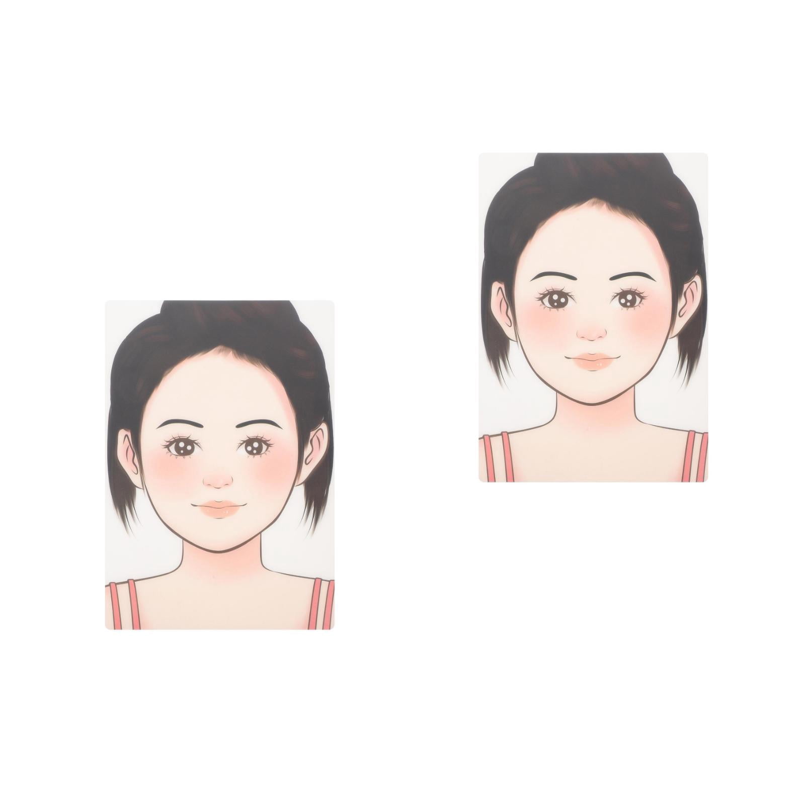 FRCOLOR 2pcs Face Painting Practice Board Girl Makeup Washable Reusable ...