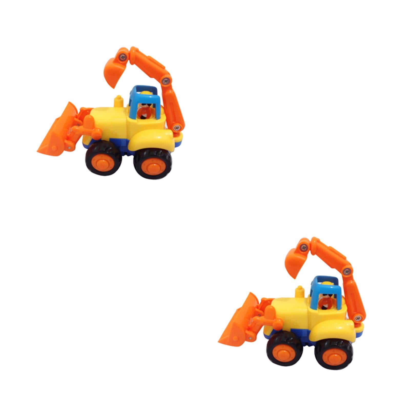 FRCOLOR 2pcs Friction Powered Toy Car Engineering Vehicle Toy Early ...