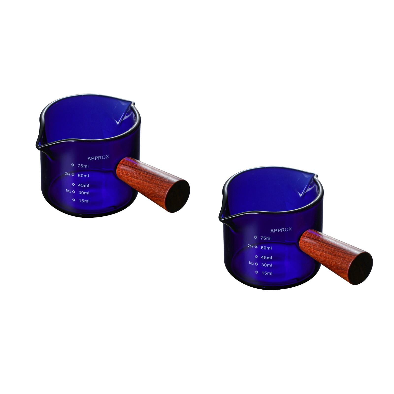 FRCOLOR 2pcs Glass Creamer Pitcher 2 Spouts Clear Gravy Sauce with ...