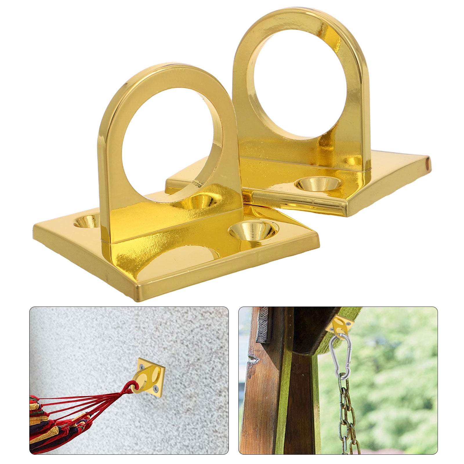 WASHWEPE Swing Hooks Zinc Alloy 2Pcs Golden For Rope Safety Barriers ...