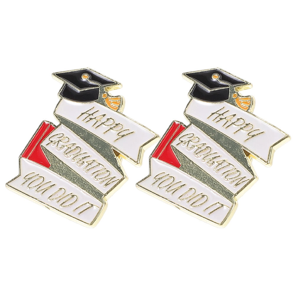 FRCOLOR 2pcs Graduation Cap Brooch With Creative Clothes Design ...